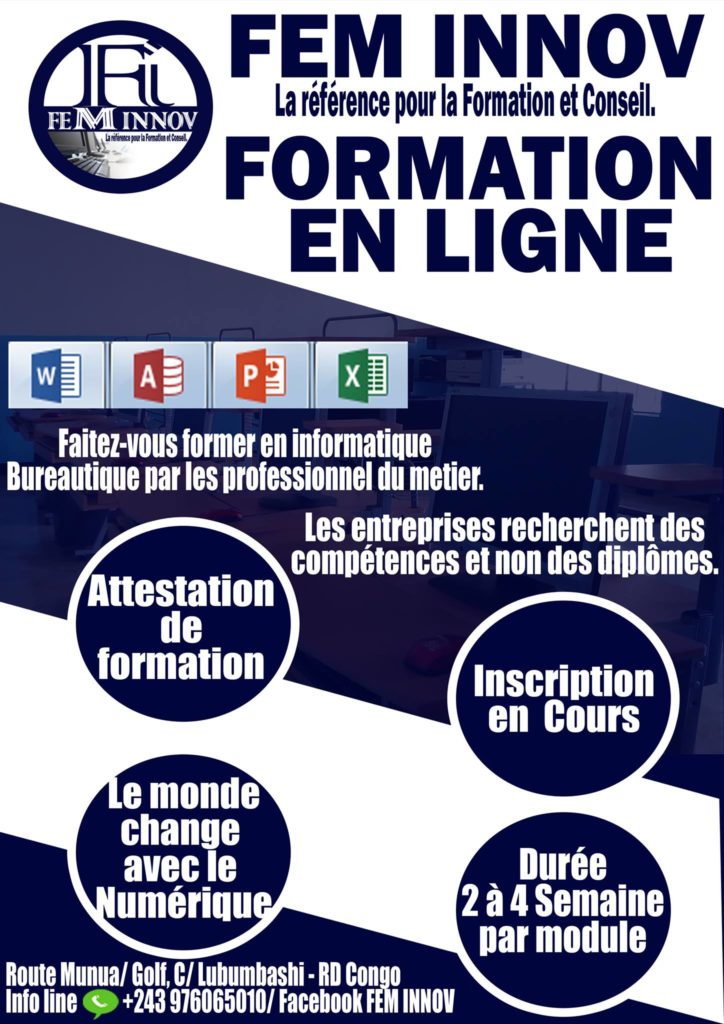 Formation en Informatique Bureautique – FEM INNOV